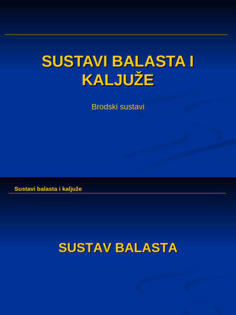 12 - Sustavi Balasta I Kaljuze | PDF