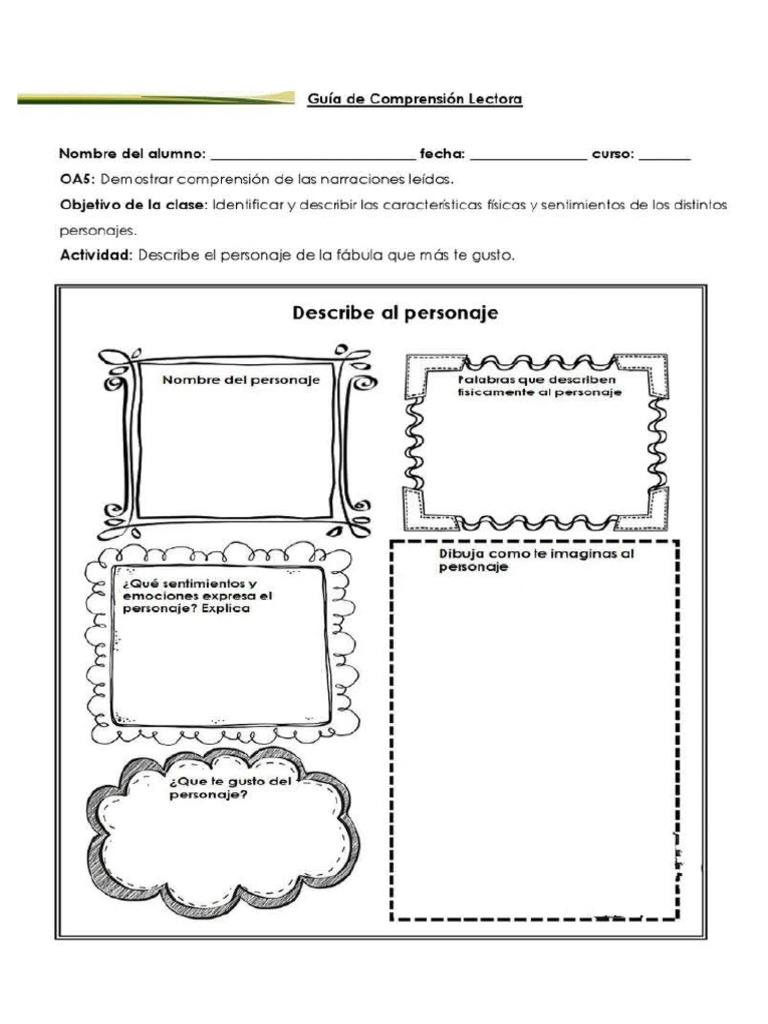 caracteristicas de los personajes | PDF