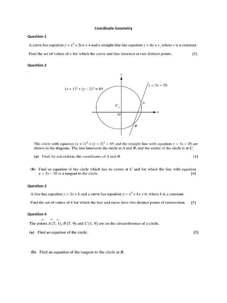 Cordinate Geometry | PDF