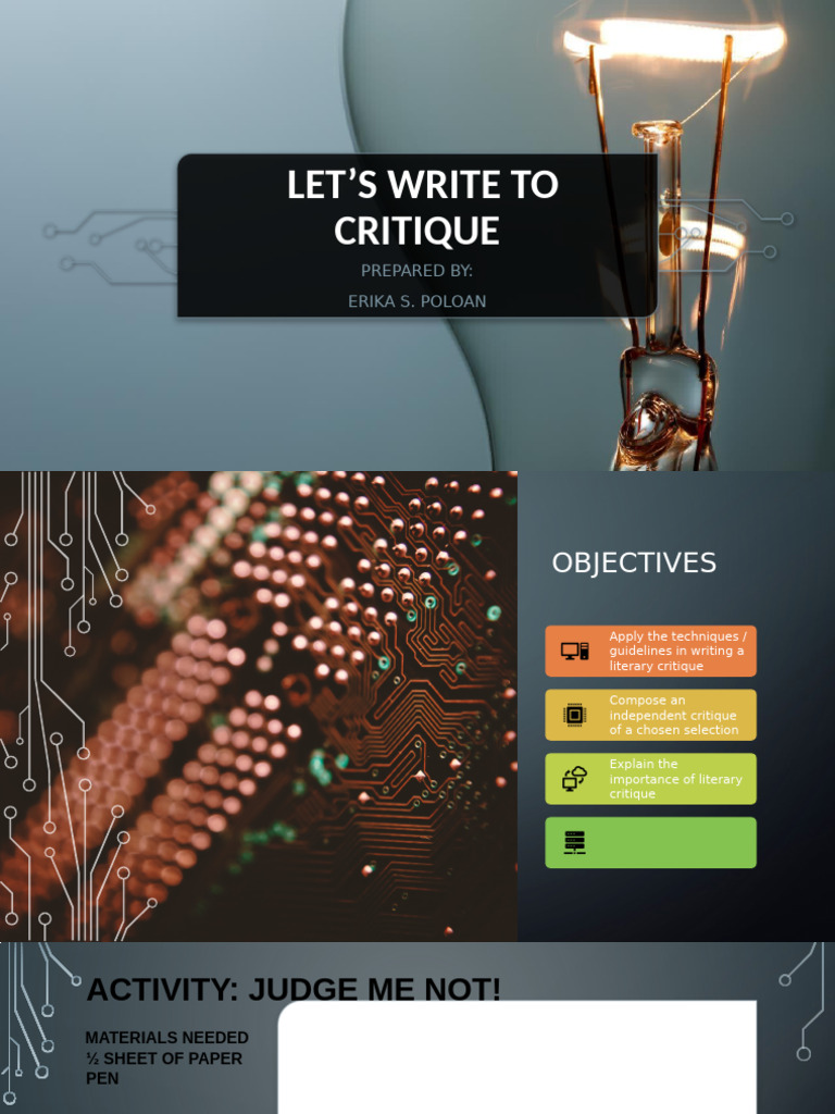 q3 w2 Las2 Let's Write To Critique | PDF