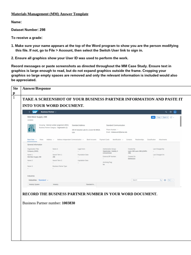 Answer Template MM | PDF