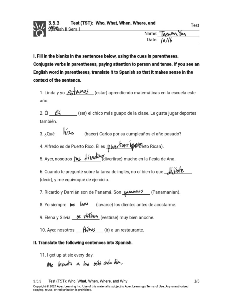 53 Test TST Who, What, When, Where, and Why - 241016 - 151058 | PDF