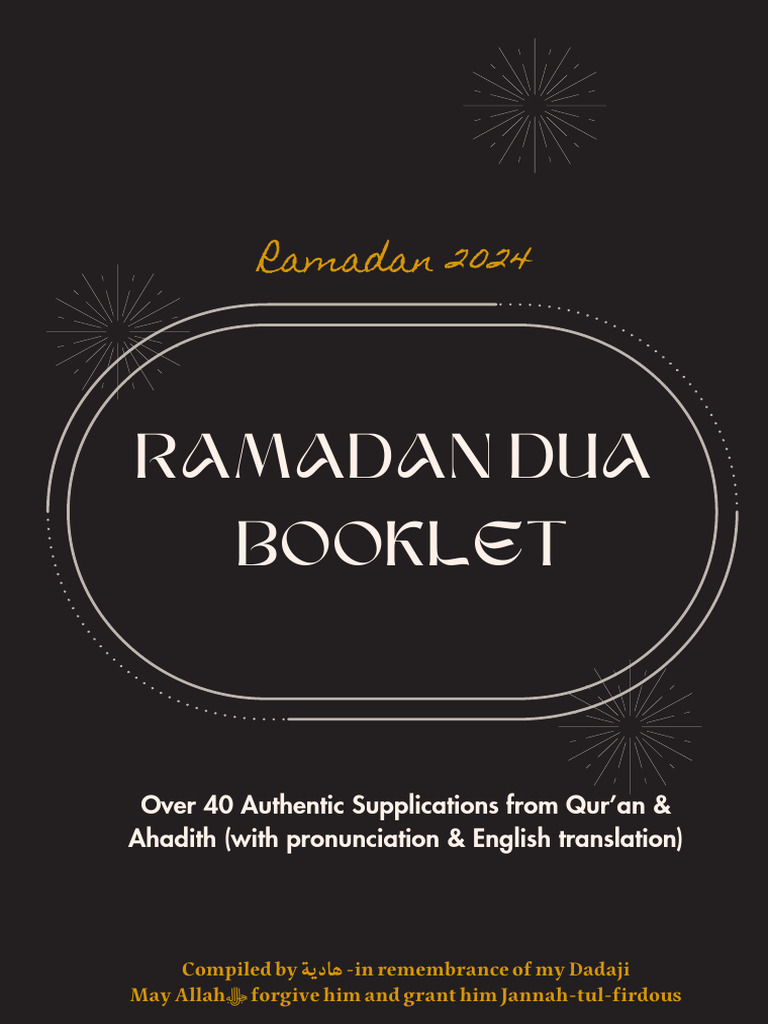 Ramadan Dua Booklet-1 | PDF