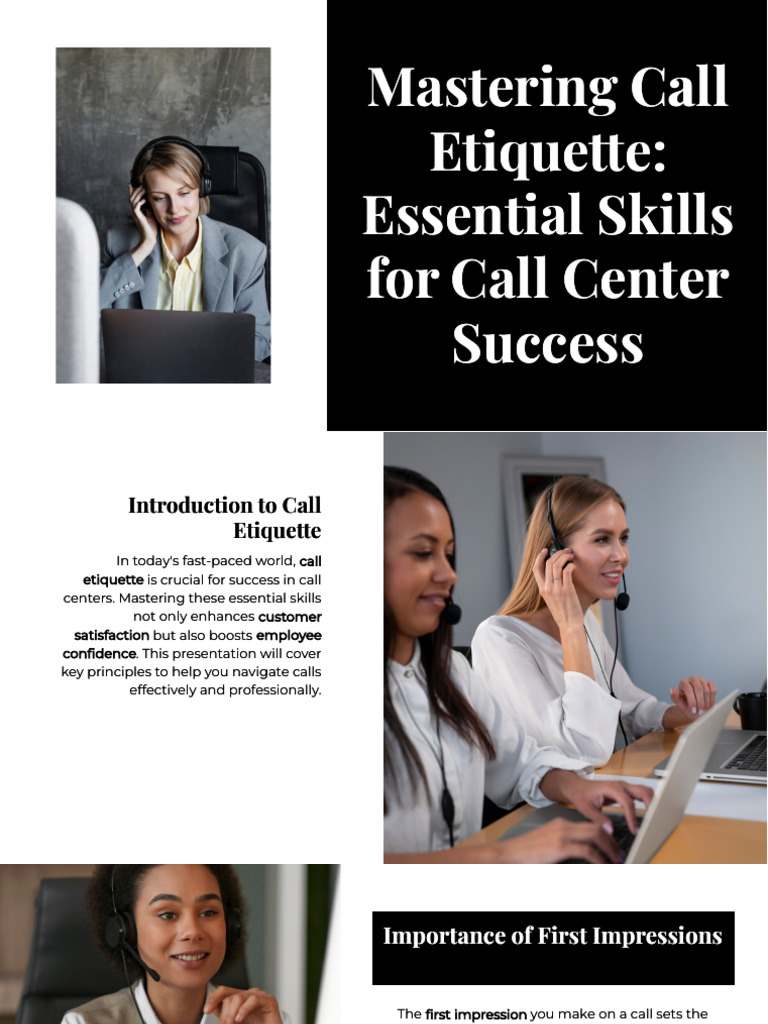 Slidesgo Mastering Call Etiquette Essential Skills For Call Center ...