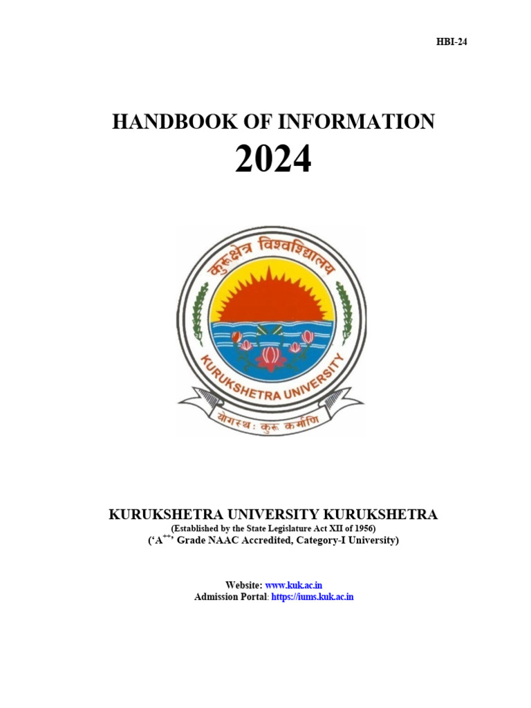 Kuk Prospectus 2024 25 PDF | PDF