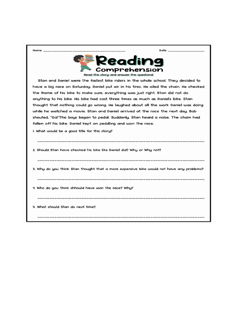 Printable 3rd Grade Short Story With Questions | PDF