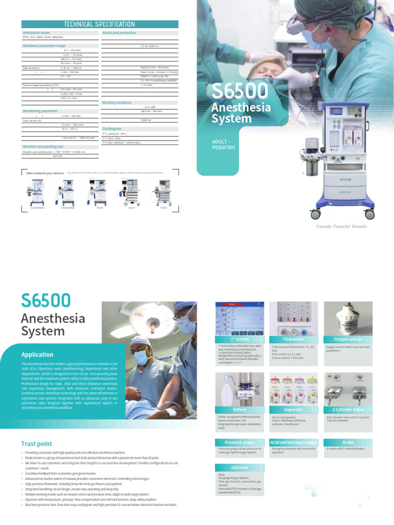 S6500 Anesthesia System | PDF