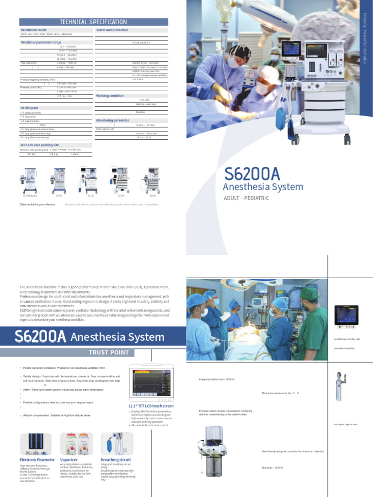 S6200A Anesthesia System | PDF