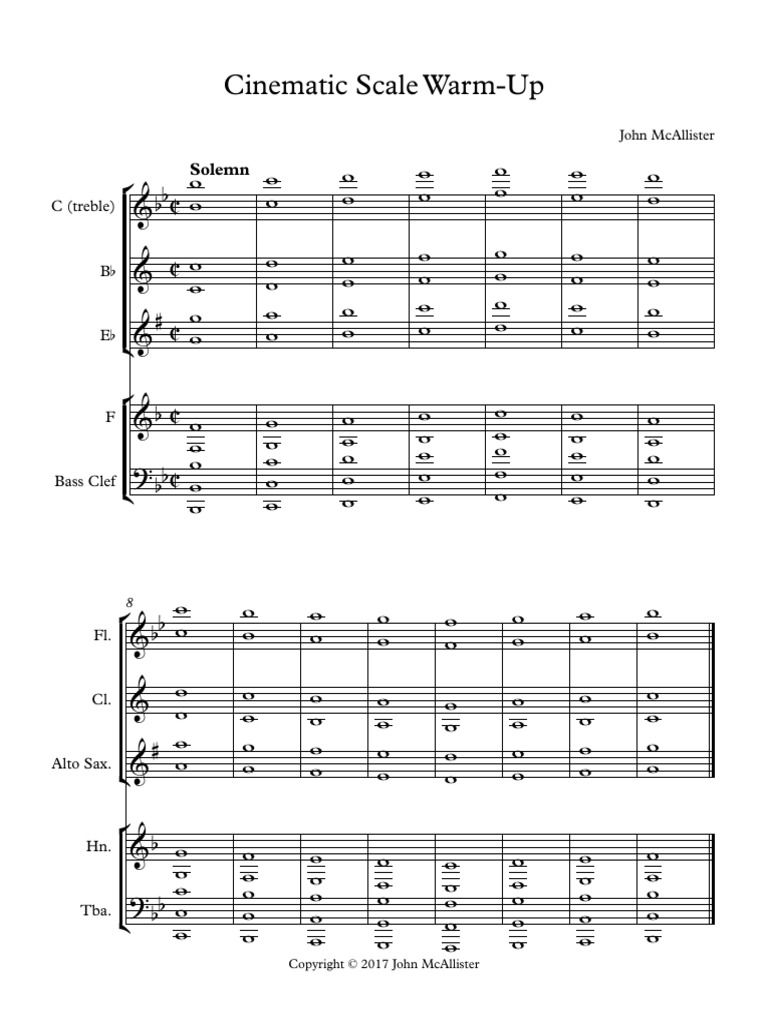 Cinematic Scales Bb Scale to Sol | PDF