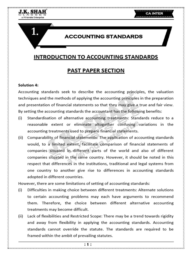 Accounting Standards Solutions | PDF
