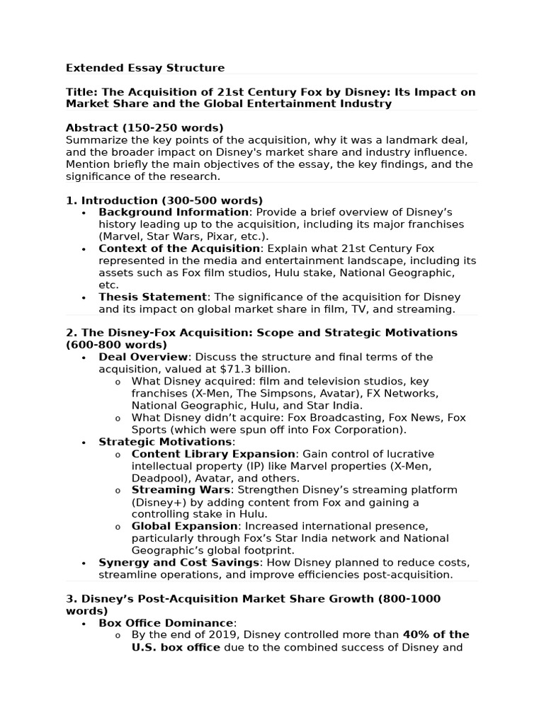 Extended Essay Structure | PDF