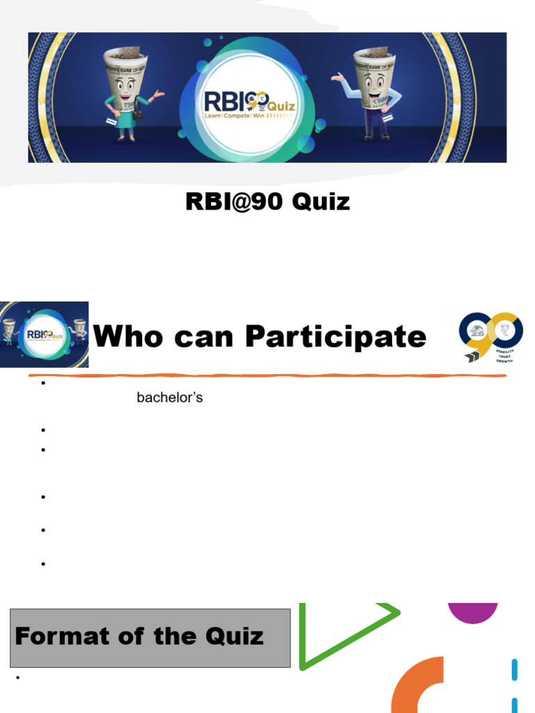 RBI@90 Quiz 1 | PDF