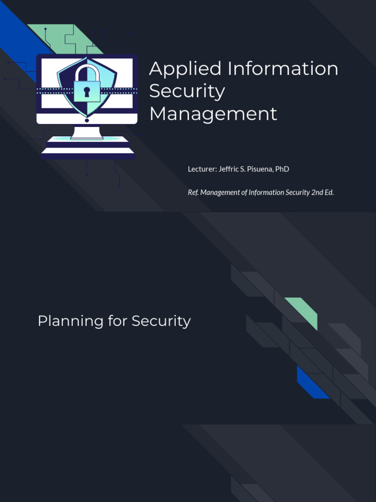 Applied-Information-Security-Management-Planning-for-Security-2 | PDF