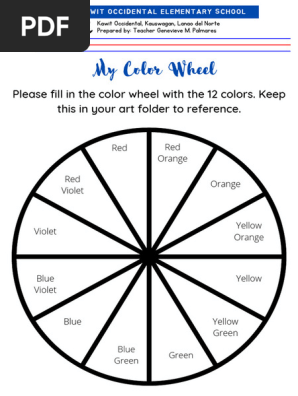 Color Wheel Worksheet