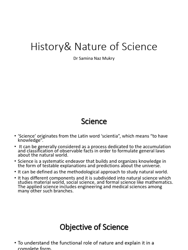 History& Nature of Science | PDF | Science | Scientific Method