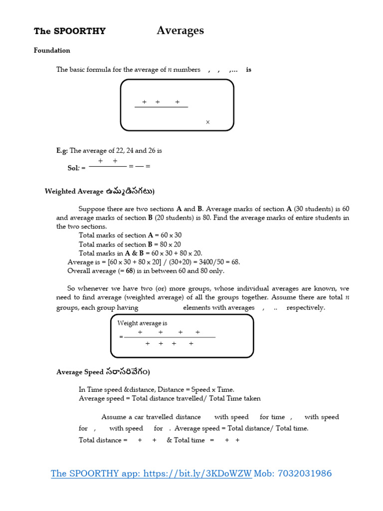 Averages Foundation and Assignment | PDF | Expense | Teaching Methods ...