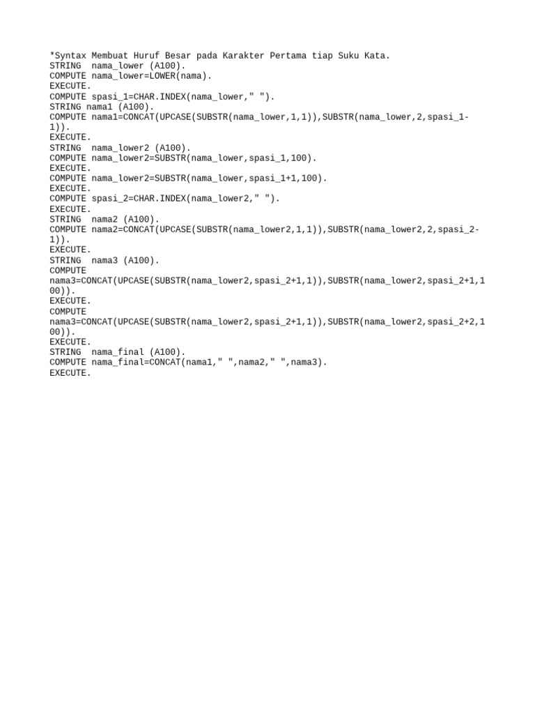 Syntax Latihan String | PDF