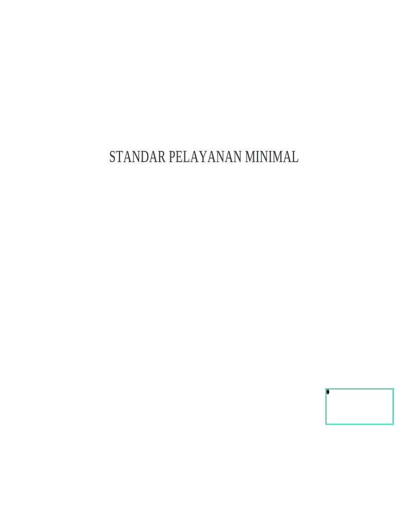 Standar Pelayanan Minimal Blud | PDF | Medicine | Business