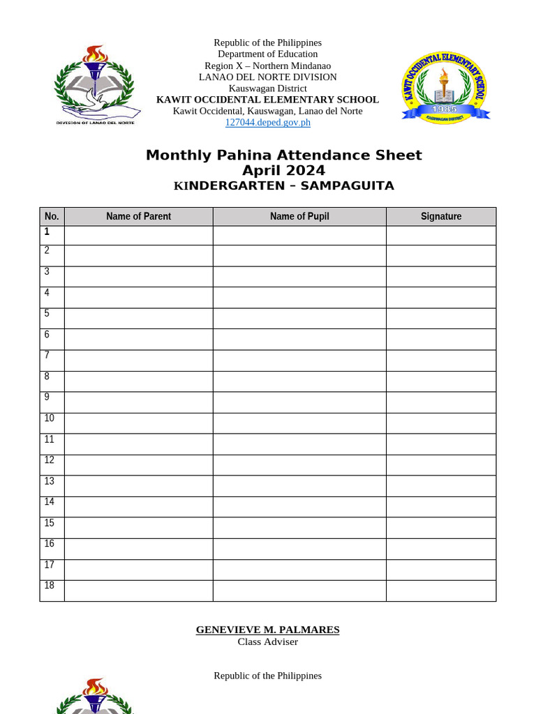 Attendance Sheet | PDF