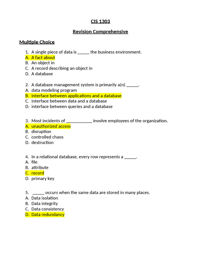 CLO2 - Revison Questions With Answers | PDF