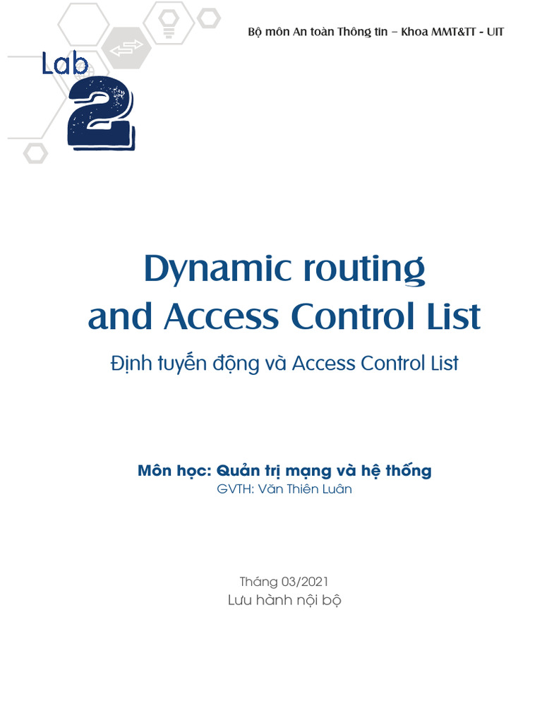 Lab 2 - Dynamic Routing With RIPv2 - OSPF and Access Control List | PDF