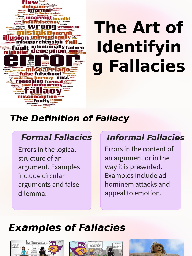 The Art of Identifying Fallacies | PDF | Fallacy | Logic