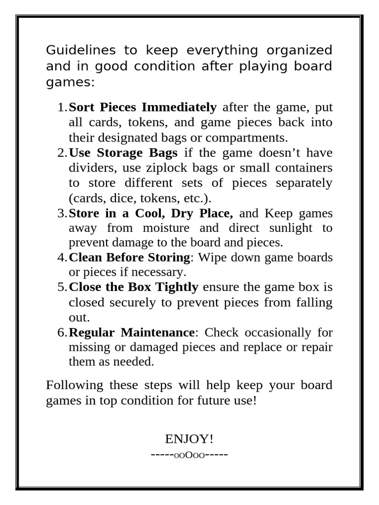 Guidelines To Keep Everything Organized and in Good Condition After ...