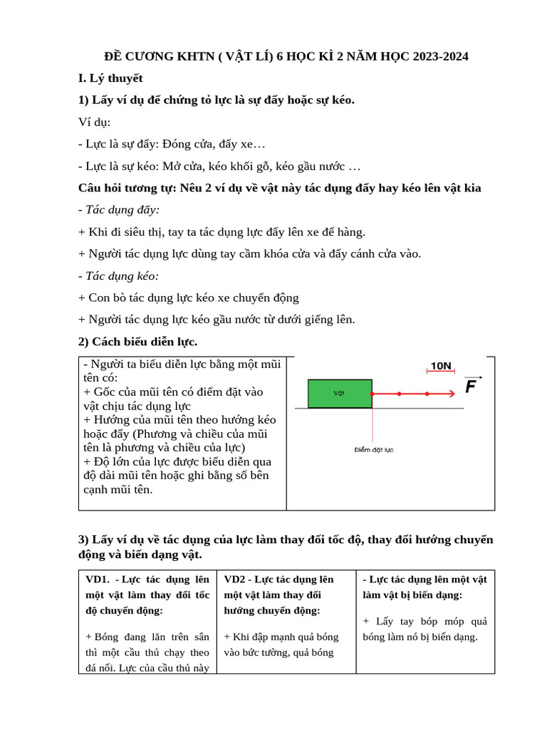ĐỀ CƯƠNG KHTN cuối kì 2 | PDF
