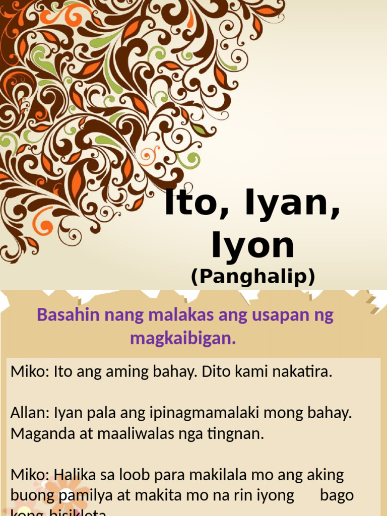 Ito, Iyan, Iyon | PDF