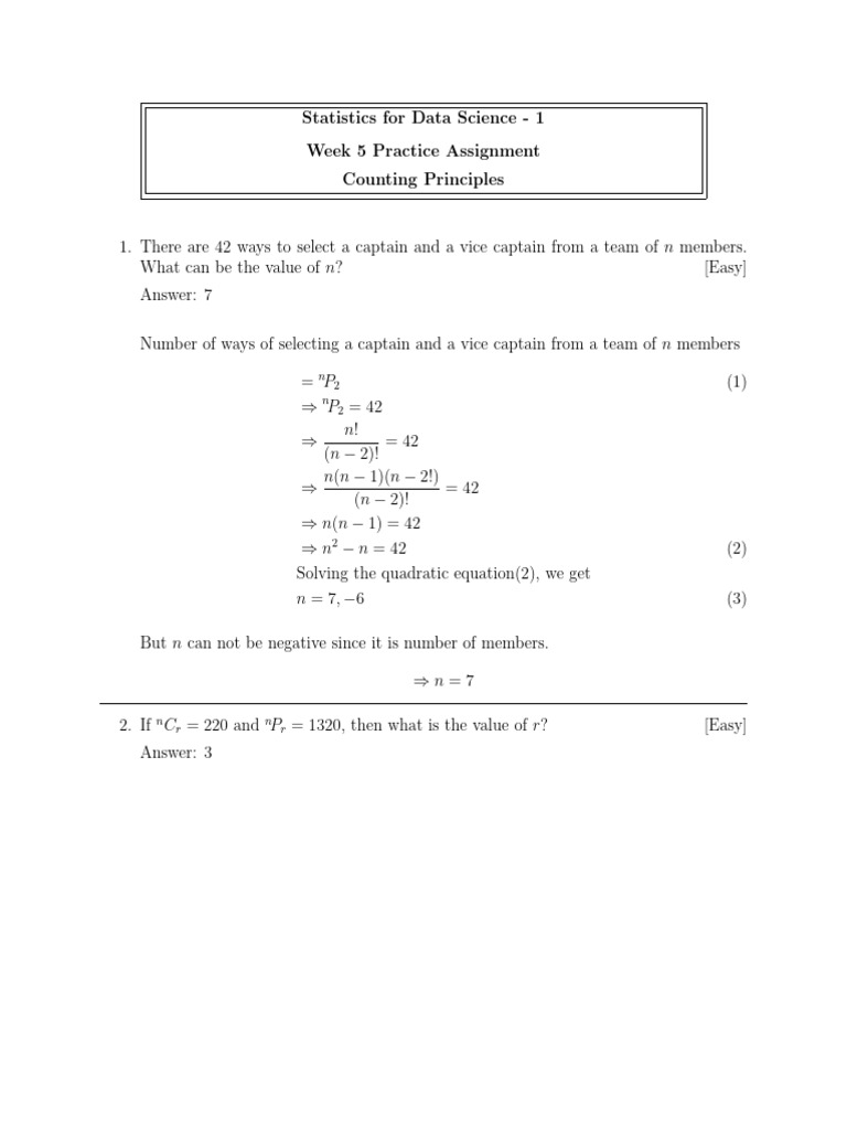 Week5 Practice Solutions | PDF