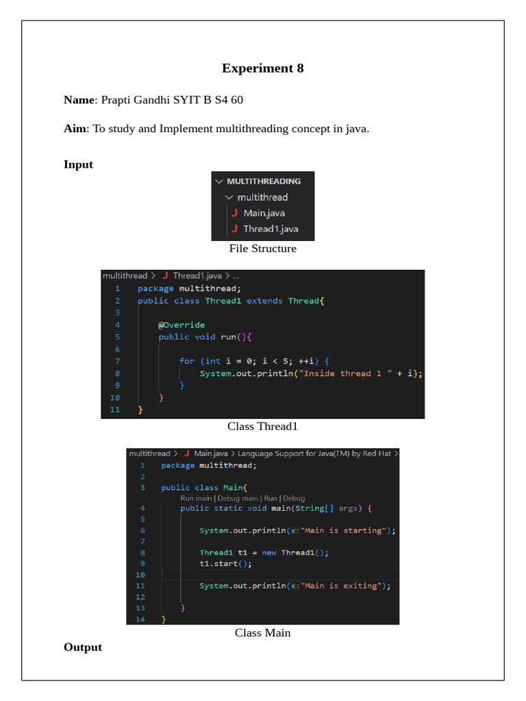 Prapti Gadhi Exp 8 Java | PDF