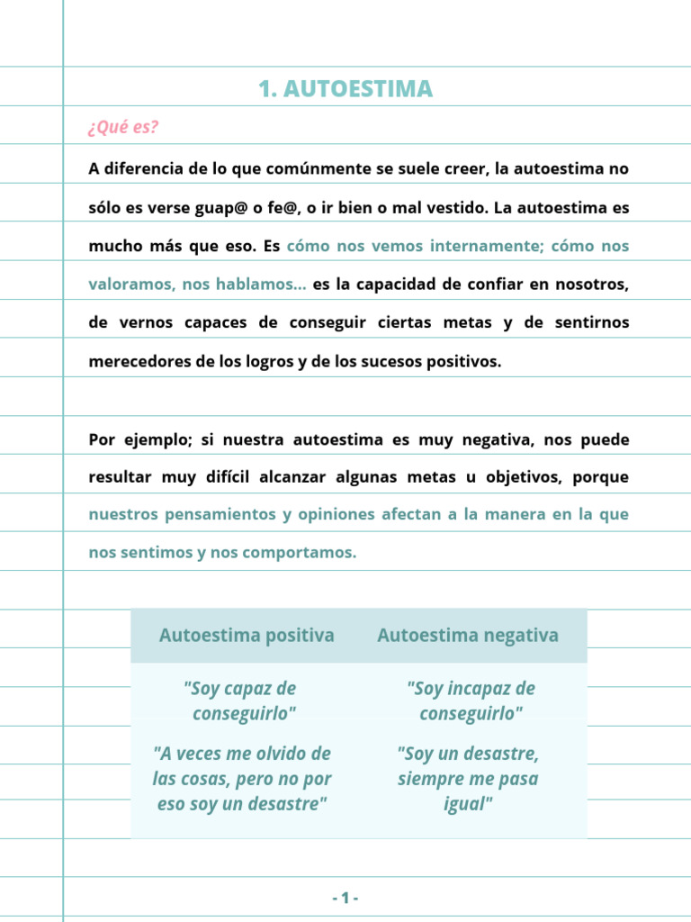 Autoestima | PDF