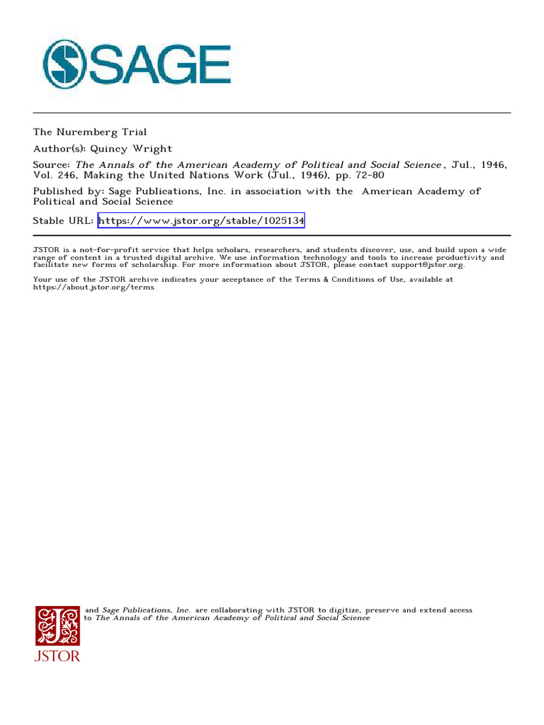 Nuremberg Trial | PDF