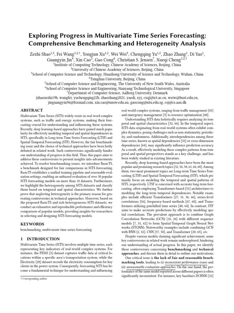 Exploring Progress in Multivariate Time Series Forecasting: Comprehensive Benchmarking and ...
