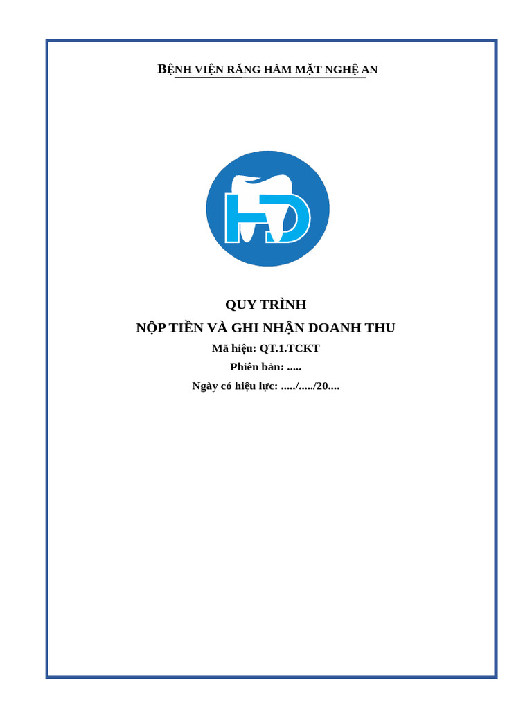 QT.1.TCKT- Nộp Tiền Và Ghi Nhận Doanh Thu | PDF