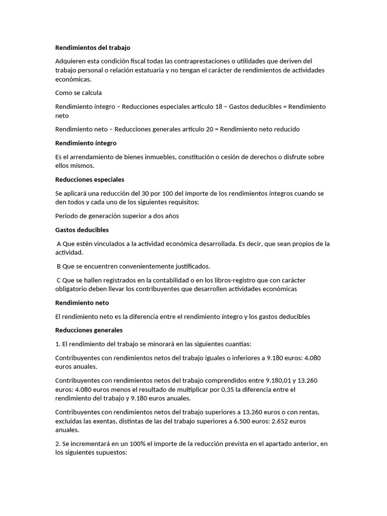 Rendimientos Pdf