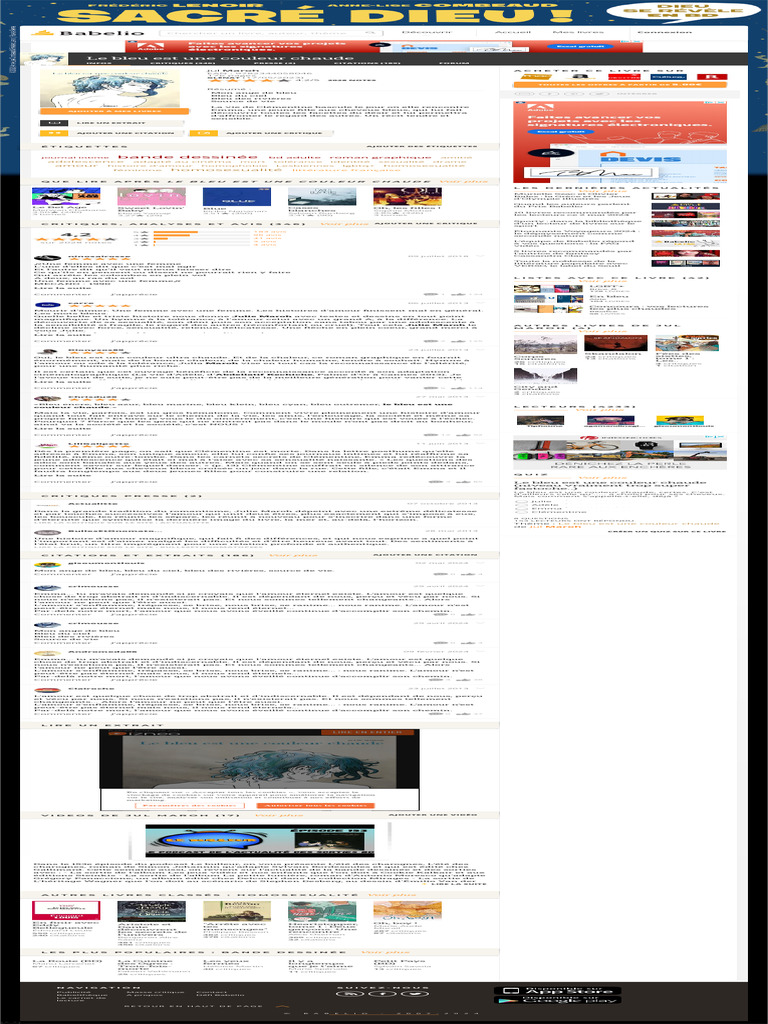 Le Bleu Est Une Couleur Chaude - Jul Maroh - Babelio | PDF