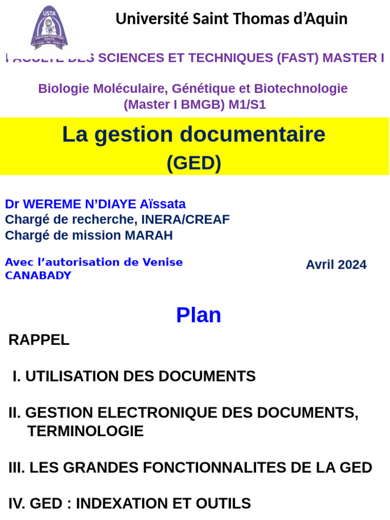 GED Présentation | PDF