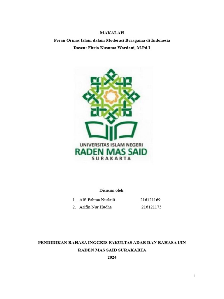 Makalah Kelompok 7 Wawasam Moderasi Beragama-1 | PDF Makalah Kelompok 7 Wawasam Moderasi Beragama-1 | PDF