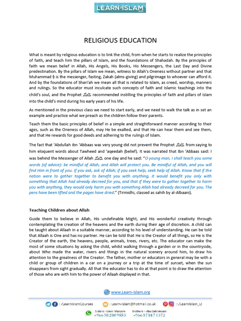 Class 2 RELIGIOUS EDUCATION | PDF