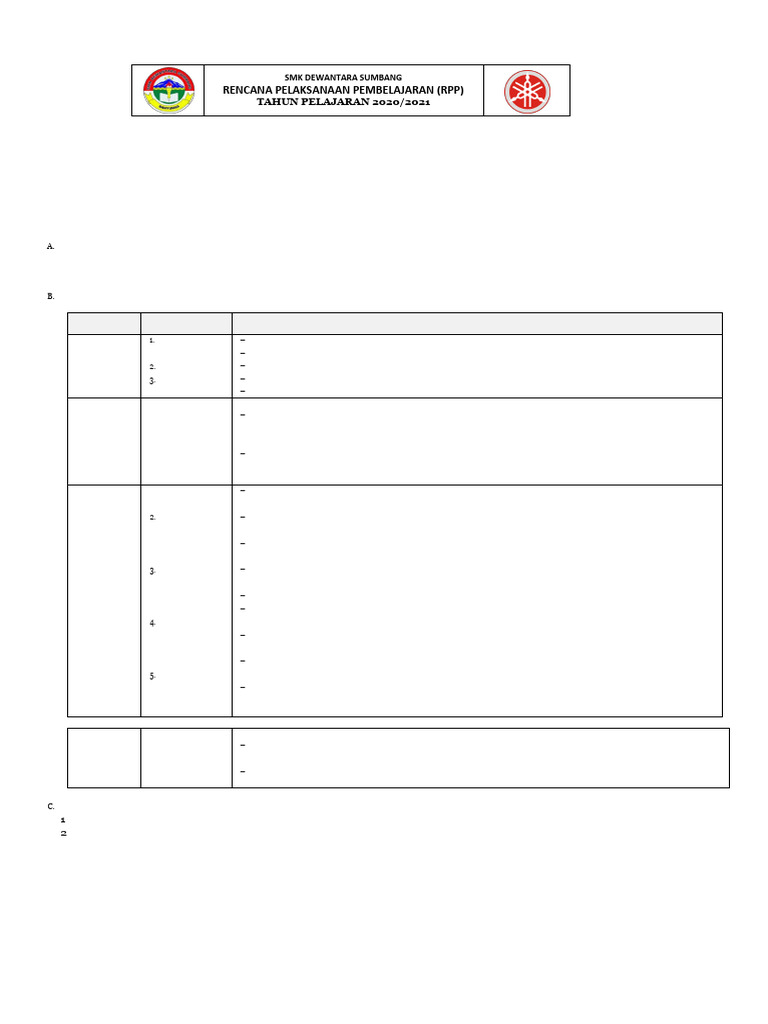 RPP PLSM Injeksi Xii Genap | PDF