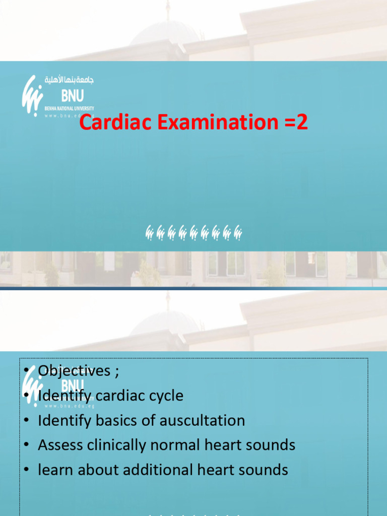 Cardiac Examination 2 | PDF
