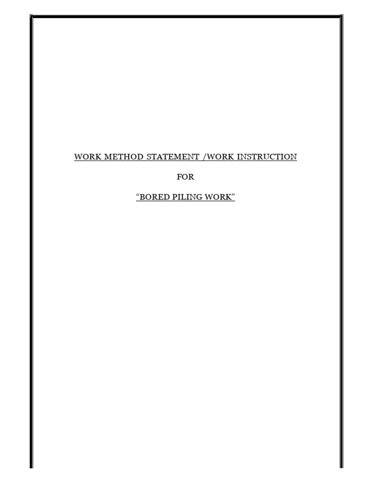 WMS - Piling Work | PDF