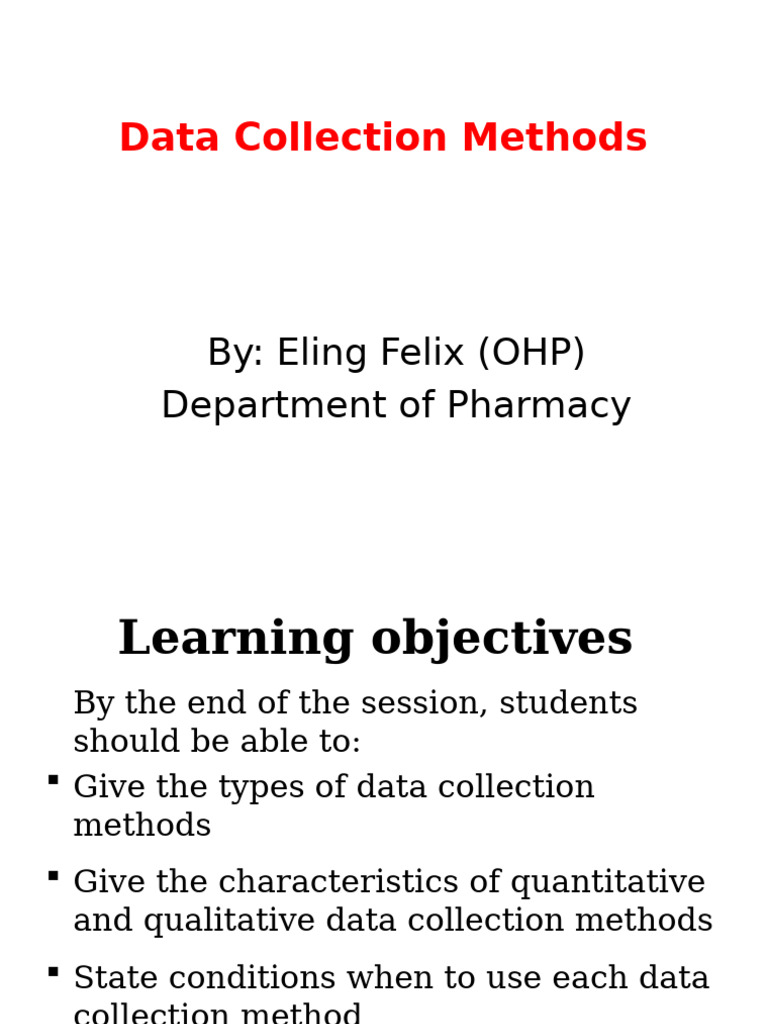 Data Collection Methods | PDF | Focus Group | Career & Growth