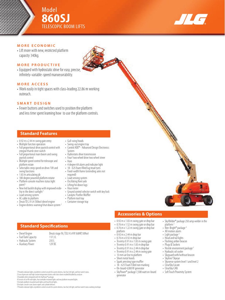JLG-860SJ-Specification-sheet-EN | PDF