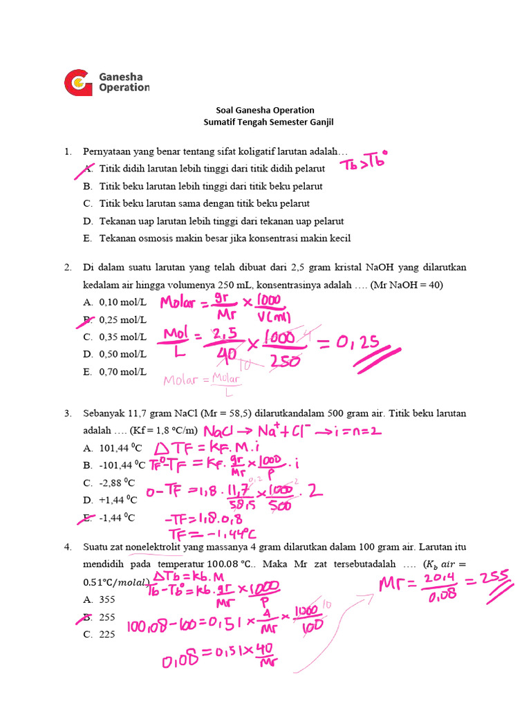 PTS_GANJIL_KIMIA_12 SMA | PDF