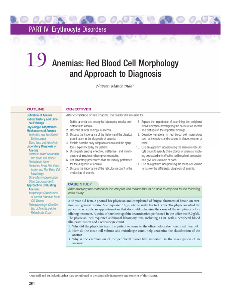 Anemias - RBC Disorders | PDF