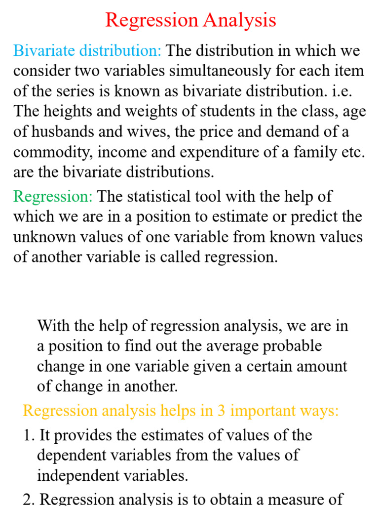 Regression - Correlation | PDF