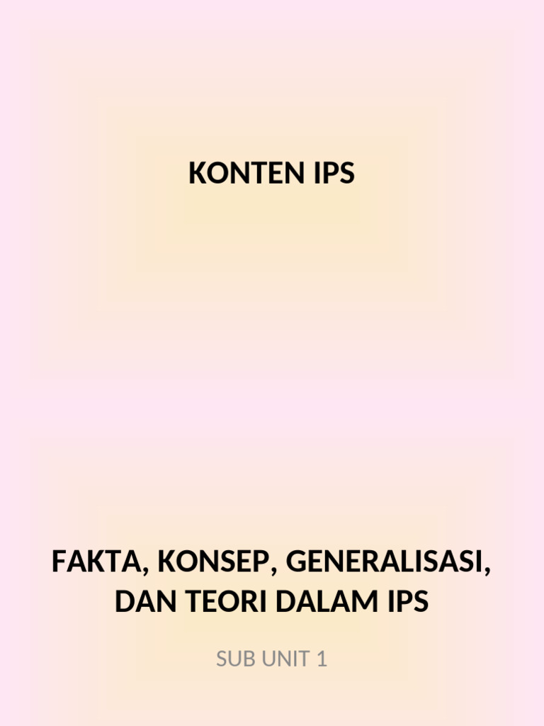 Konsep Dasar Ips Pertemuan 5 | PDF