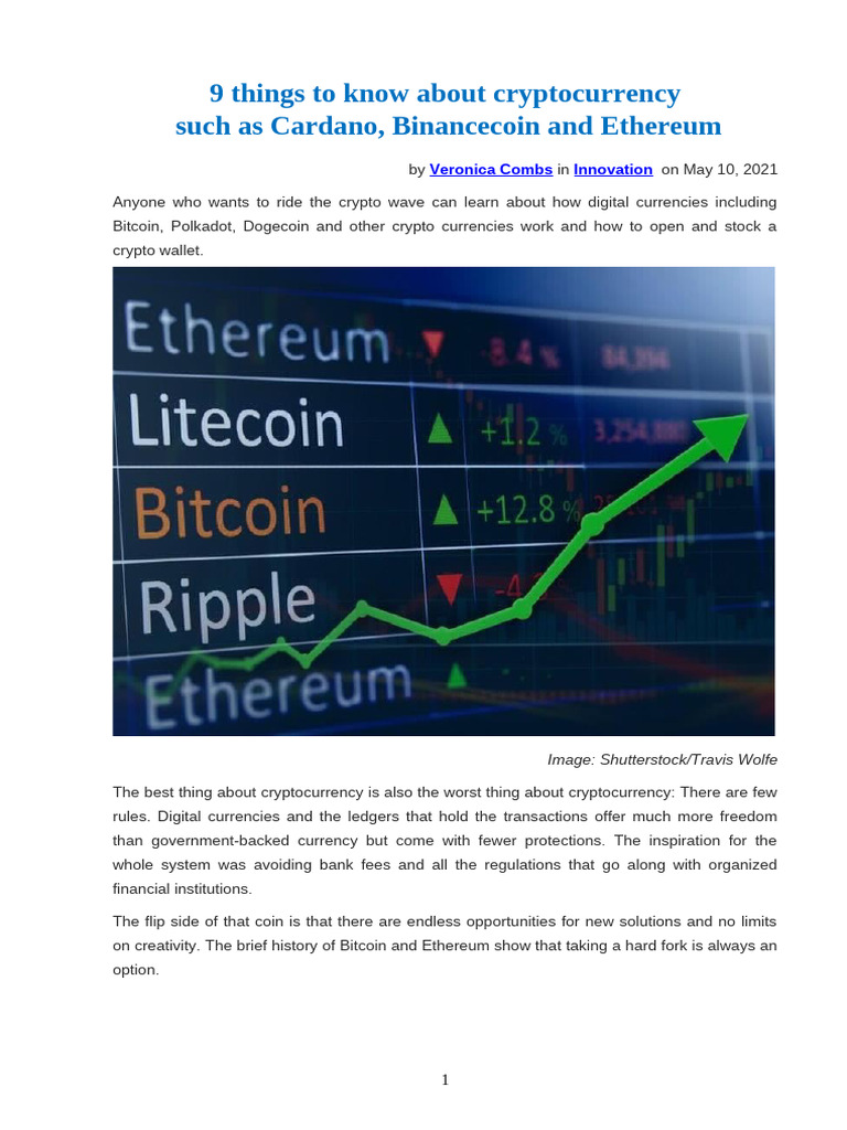 9 Things To Know About Cryptocurrency | PDF